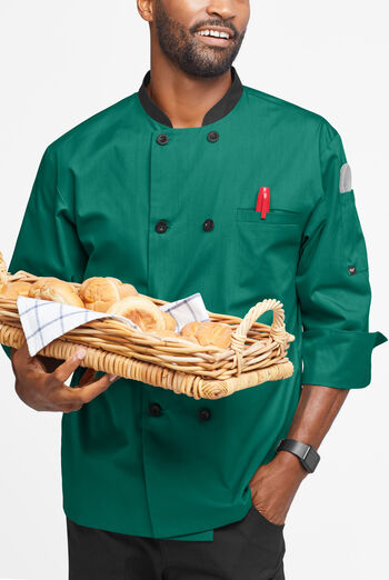 chef jacket green