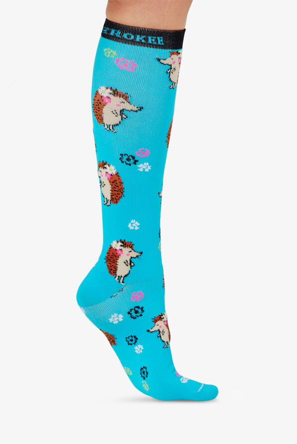 Cherokee Hedge Hog Print Support Compression Socks, Medical Socks