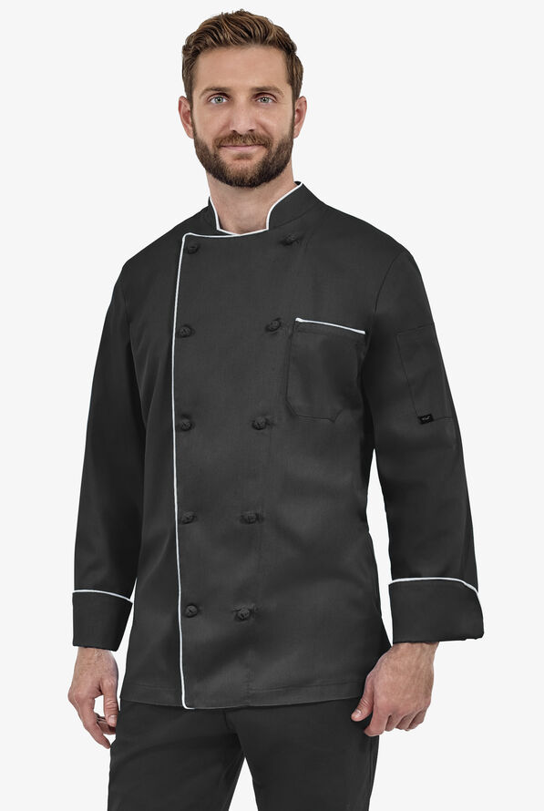 Traditional Fit Men's 2-Pocket Long Sleeve w/ Knotted Cloth Buttons ...