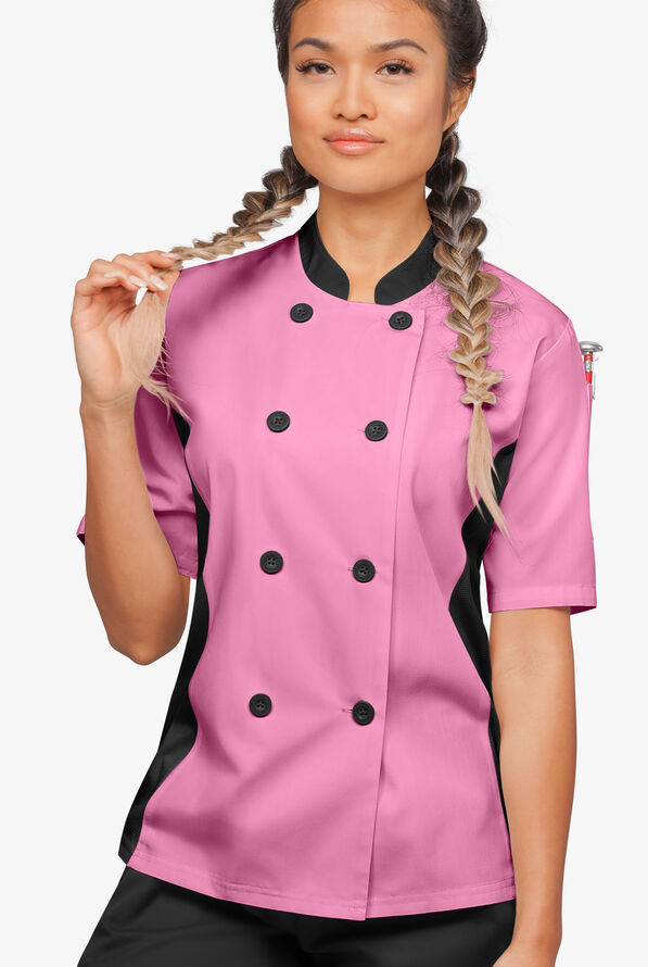Women's Short Sleeve with Mesh Panels Chef Coat | ChefUniforms