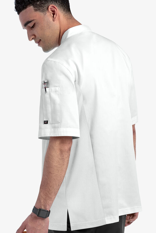 64717 Chef Short Sleeve Coat with Mesh Side Panels, Chef Short Sleeve ...
