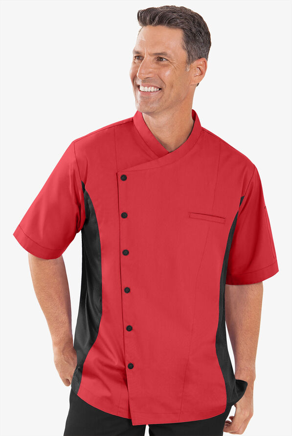 64717 Chef Short Sleeve Coat with Mesh Side Panels, Chef Short Sleeve ...