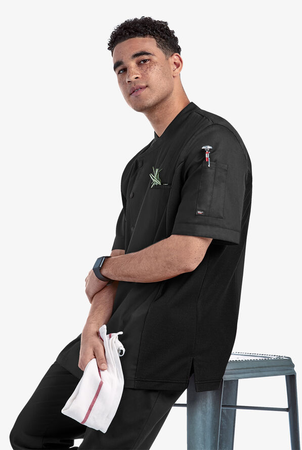 64717 Chef Short Sleeve Coat with Mesh Side Panels, Chef Short Sleeve ...