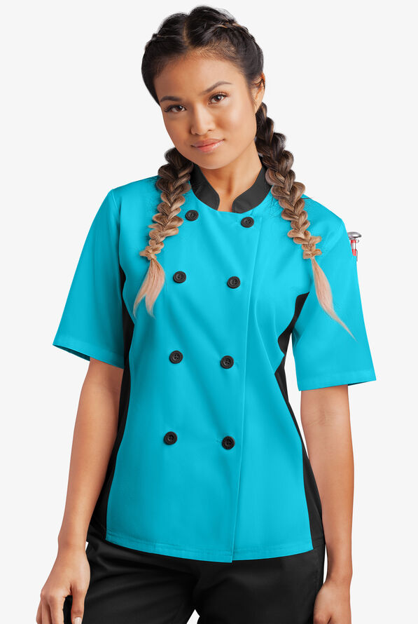 Women's Short Sleeve with Mesh Panels Chef Coat | ChefUniforms