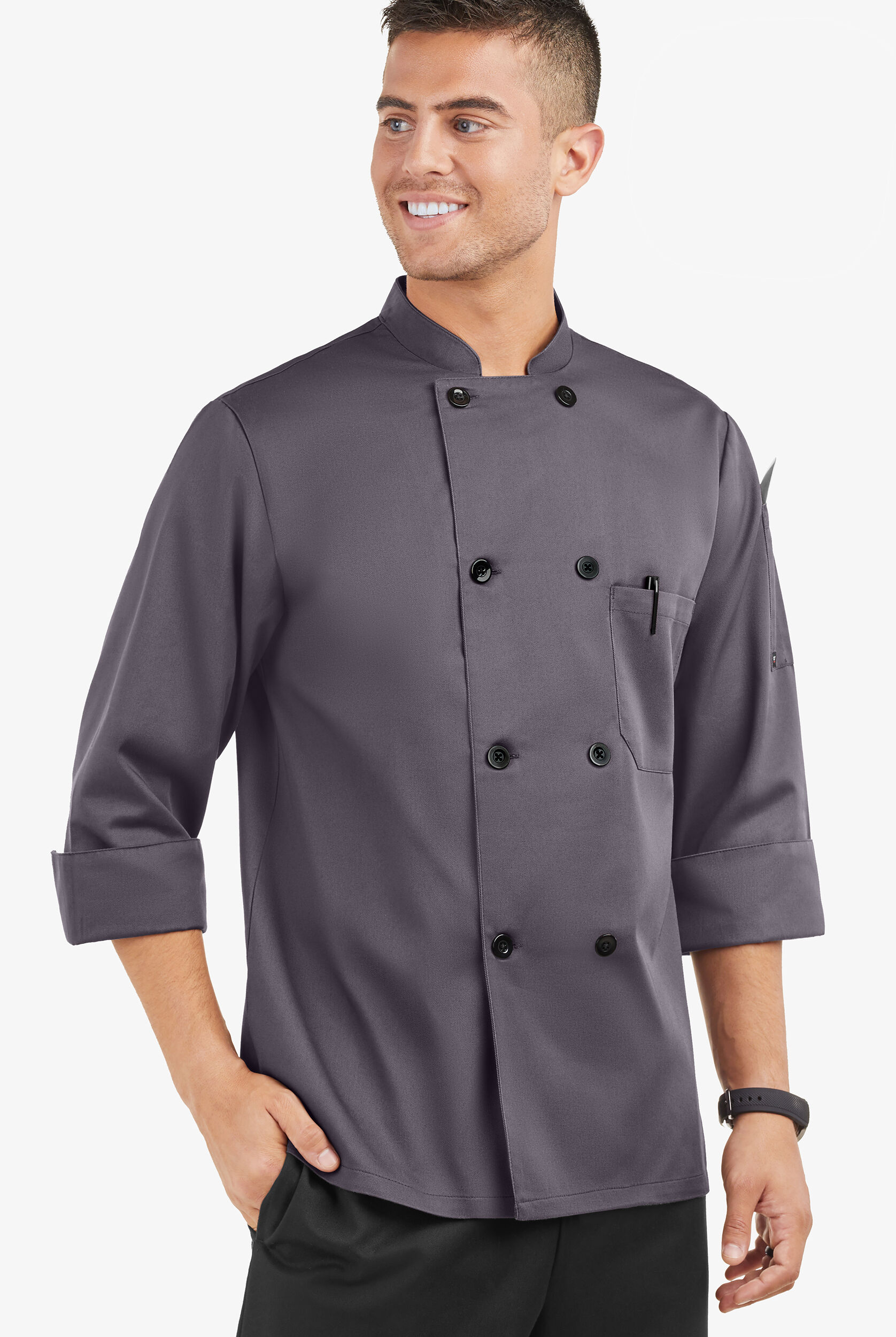 On The Line Men's 2-Pocket Chef Coat - Reversible | ChefUniforms