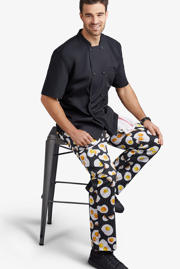 UA CHEF Men's Eggspected Printed Chef Utility Pants, Chef Pants