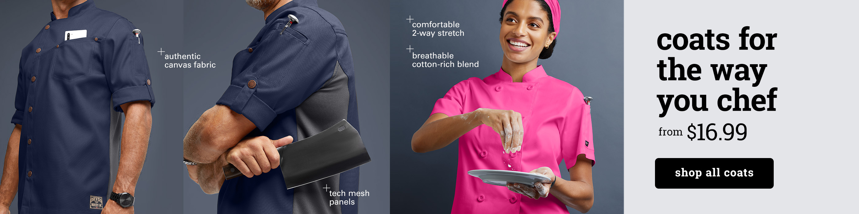 Chef Uniforms, Chef work uniforms and workwear by ChefUniforms.com